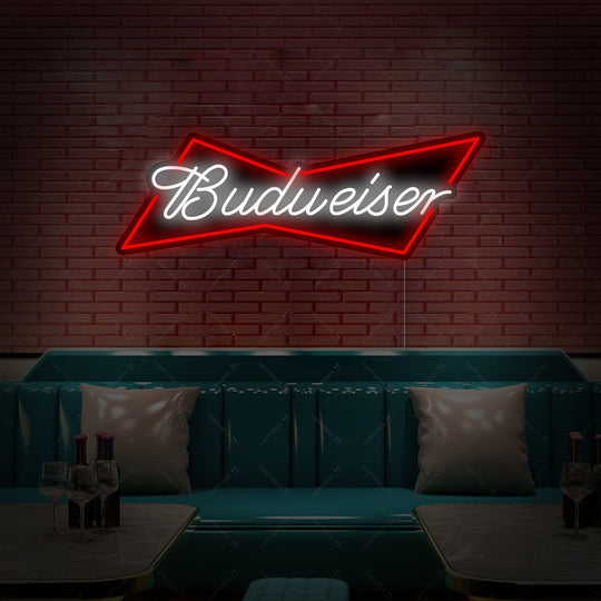 "Bud Bowtie" Neon Sign, Bud Bar Neon Sign, Bud Logo Neon Sign ...