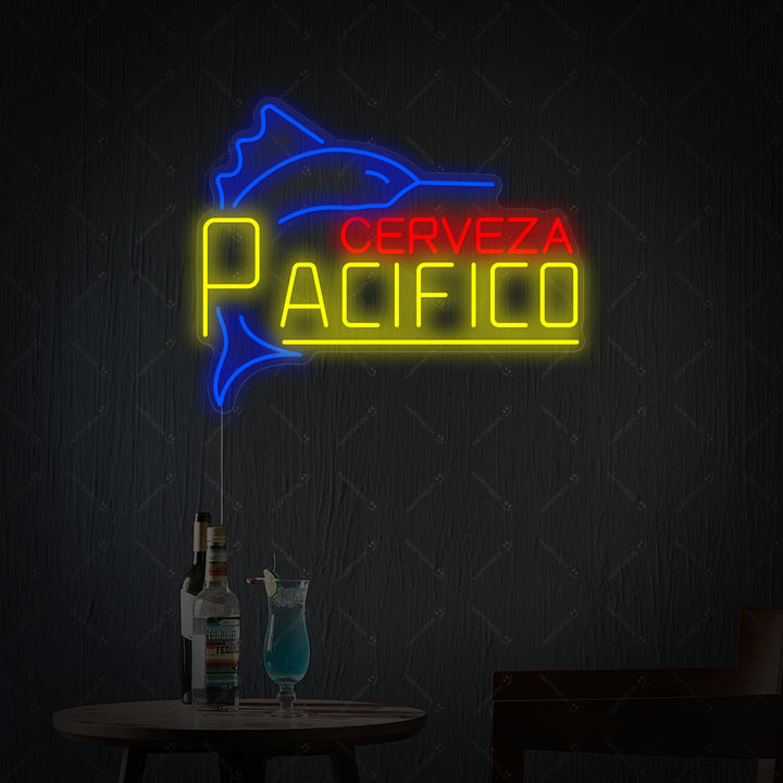 "Cerveza Pacifico" Neon Sign, Pacifico Beer Neon Sign – HAPPYNEON.COM