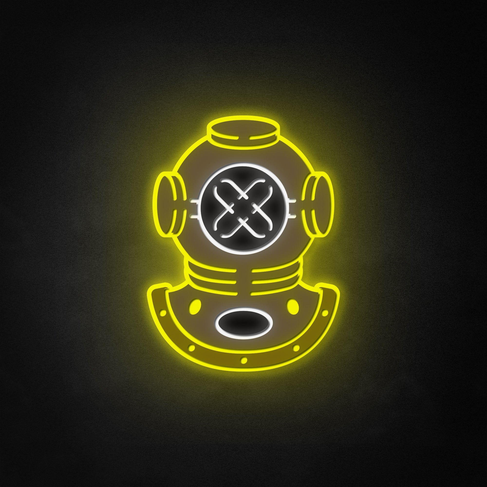 Dive Helmet Neon Like Sign, Dive Helmet Neon, Dive Helmet LED Light ...