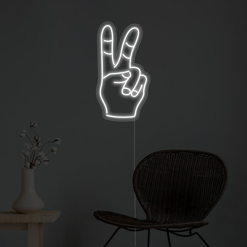 "Abstract Face Hand" Neon Sign, LED Sign for Room, LED Sign for Bedroom ...