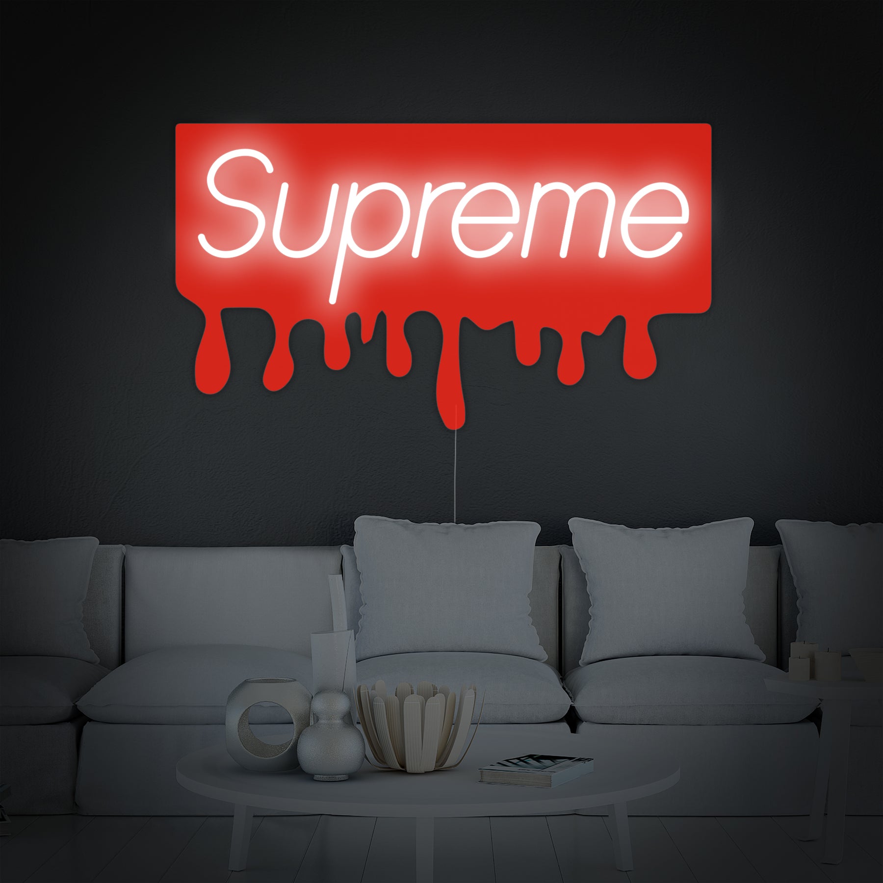 Supreme Drip UV Print Neon Sign - HAPPYNEON – HAPPYNEON.COM