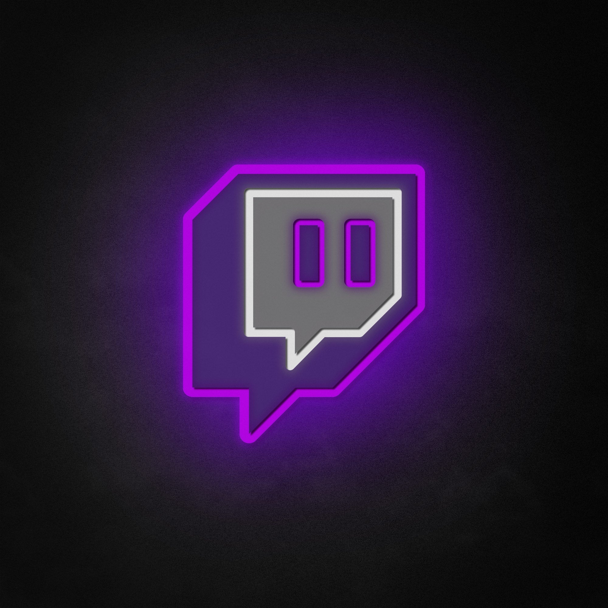 Twitch Logo Neon Like Sign, Twitch Neon Sign, Twitch LED Light ...